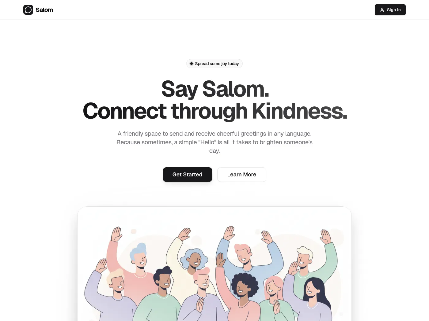 Salom Greeting App
