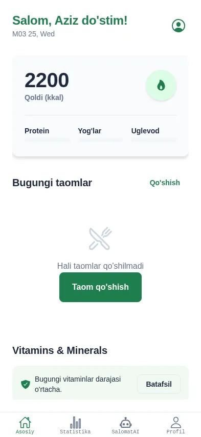 SalomatAI Nutrition Guide