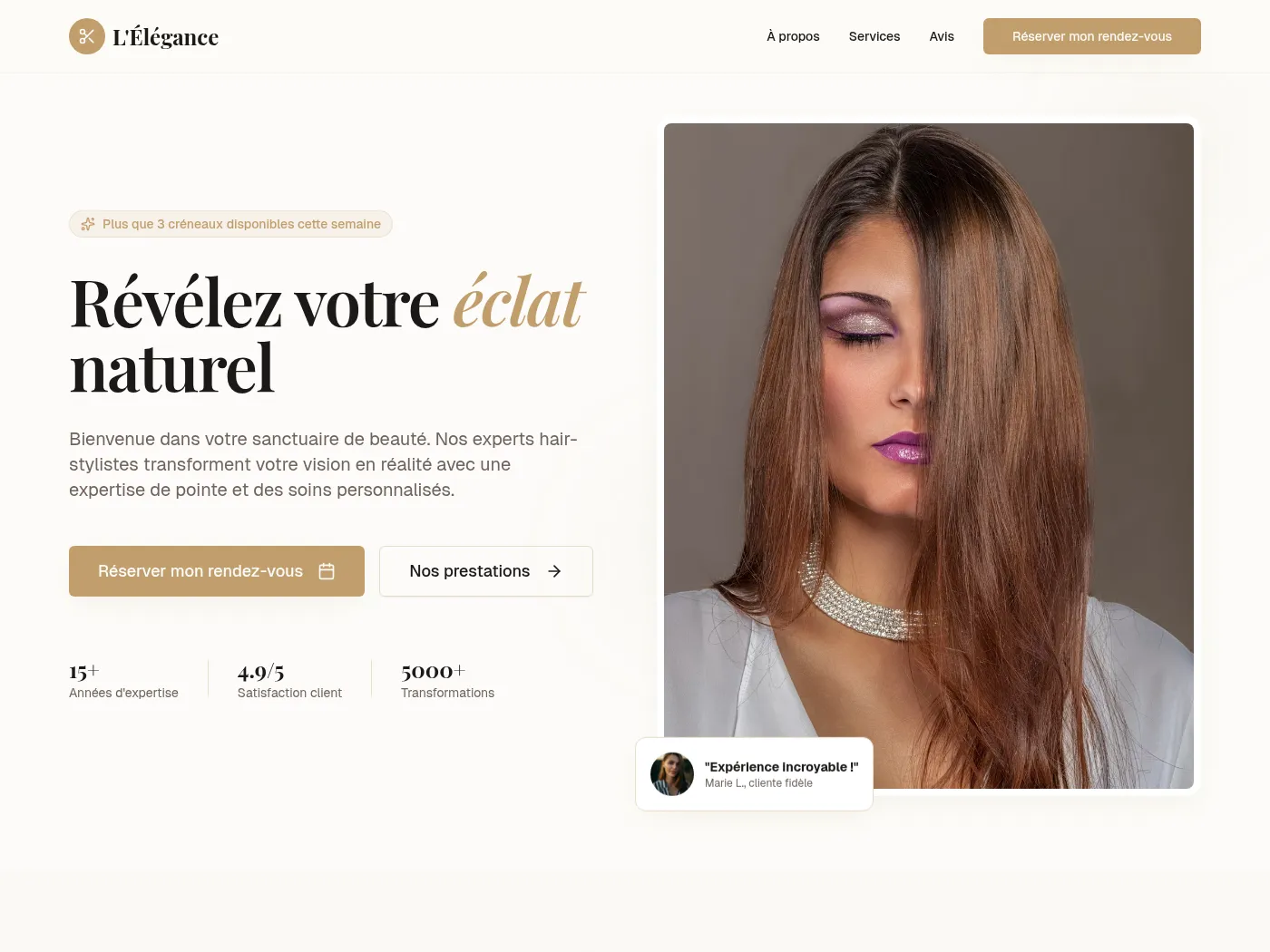 Salon Booking Hero Site
