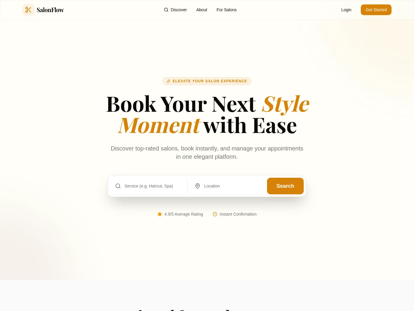 SalonFlow Booking Platform