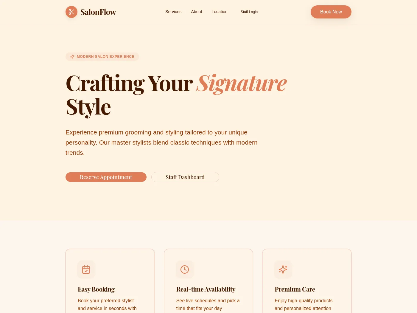 SalonFlow Manager