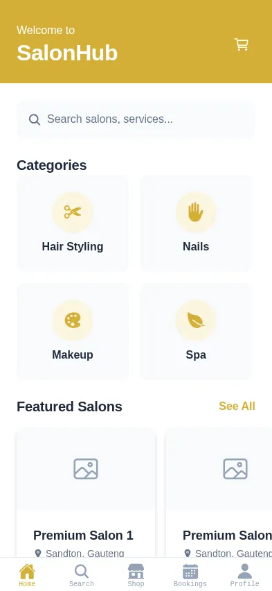 SalonHub – Salon Booking & Marketplace App for South Africa