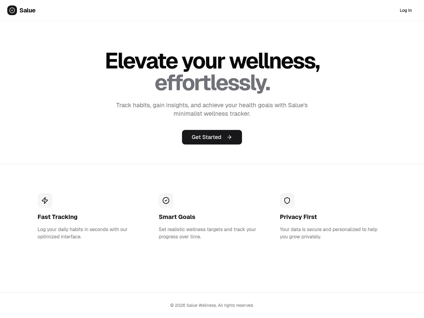 Salue Wellness Tracker