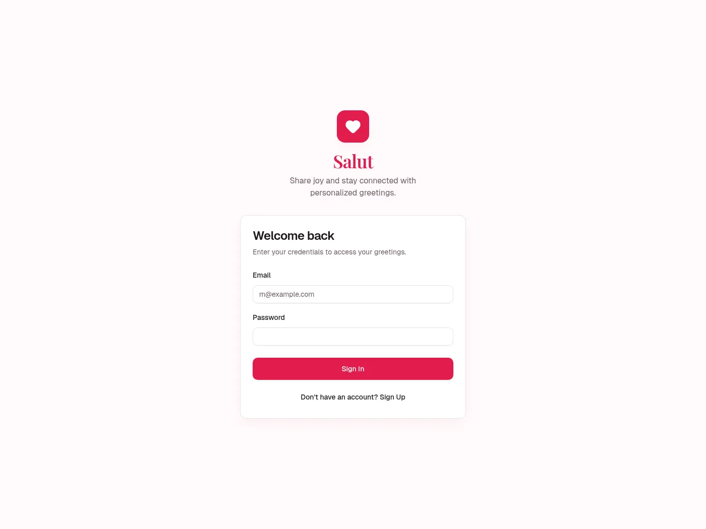 Salut Greeting App