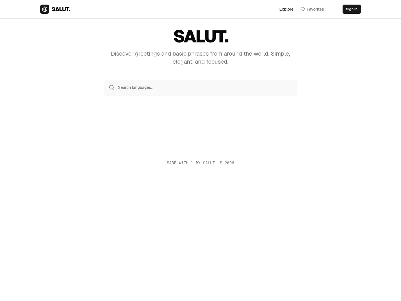 Salut Greetings App