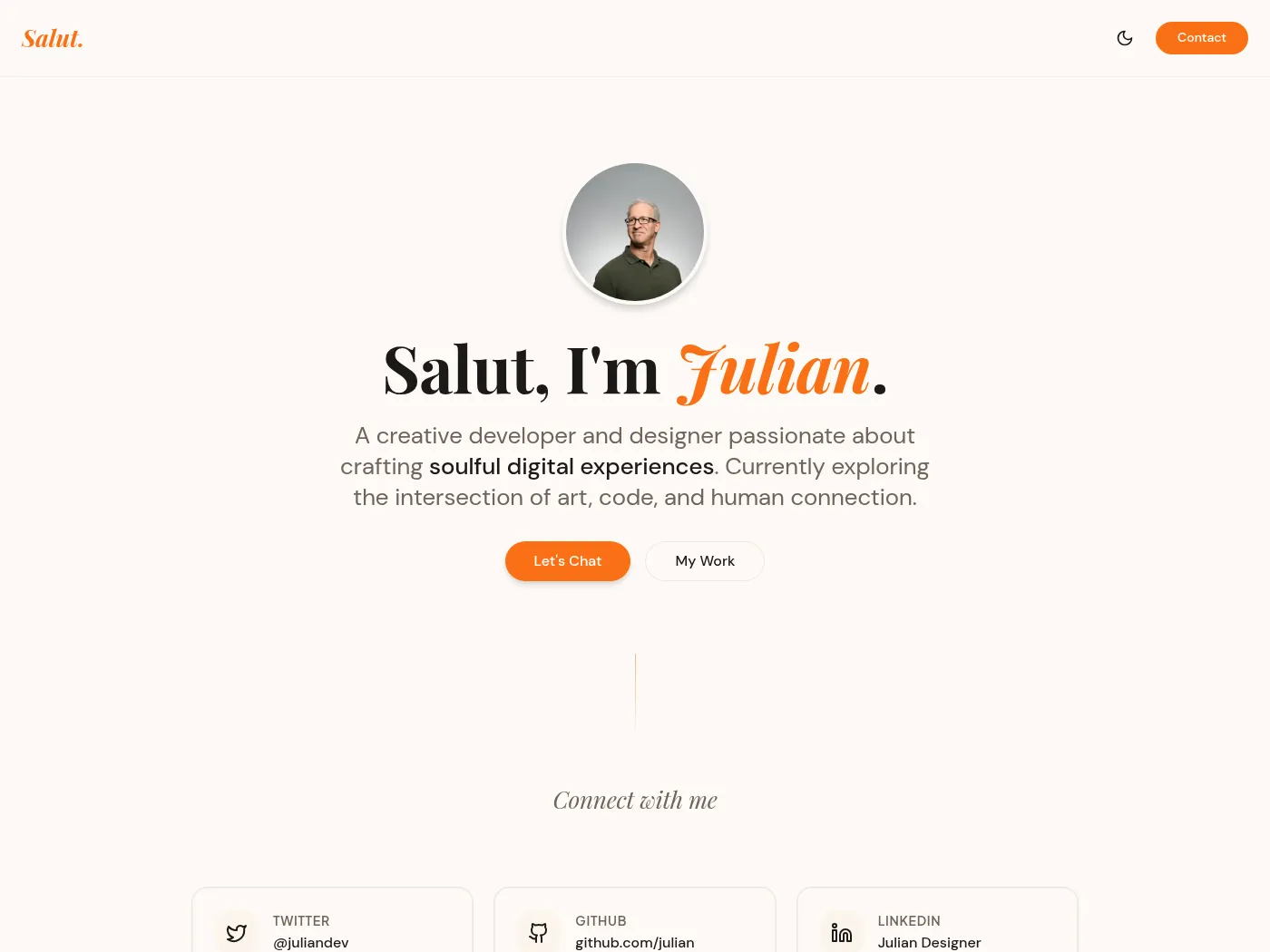 Salut Welcome Page