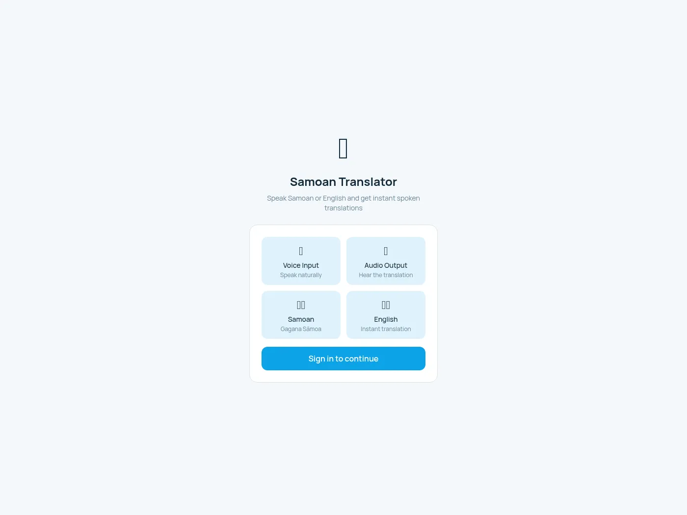 Samoan Speech Translator