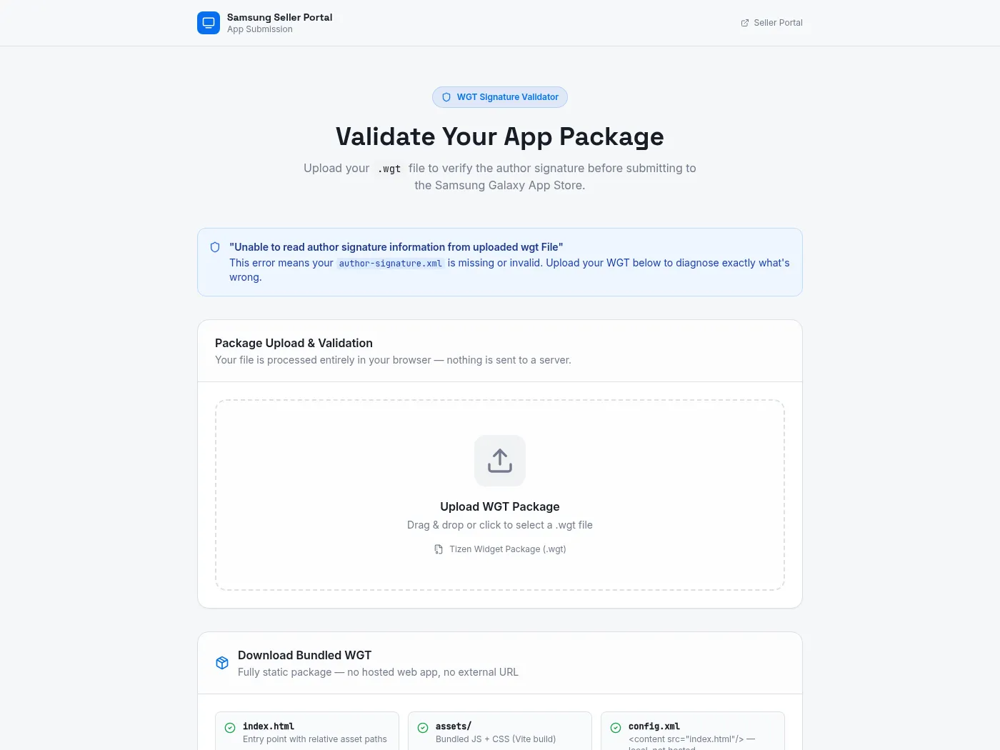 Samsung Seller App Portal