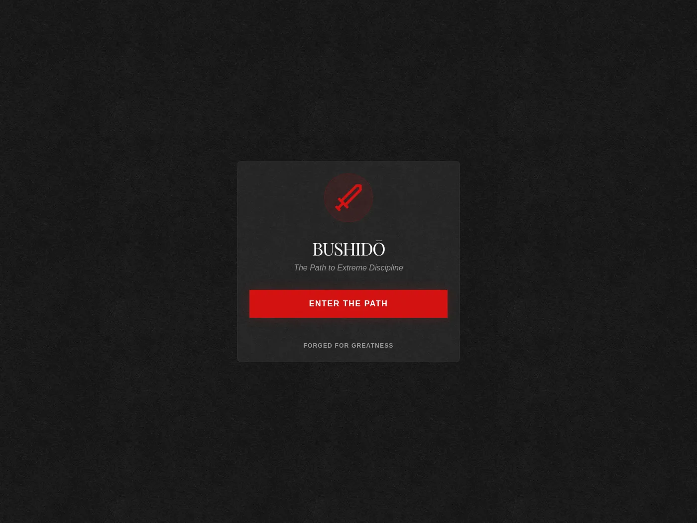 Samurai Discipline Planner