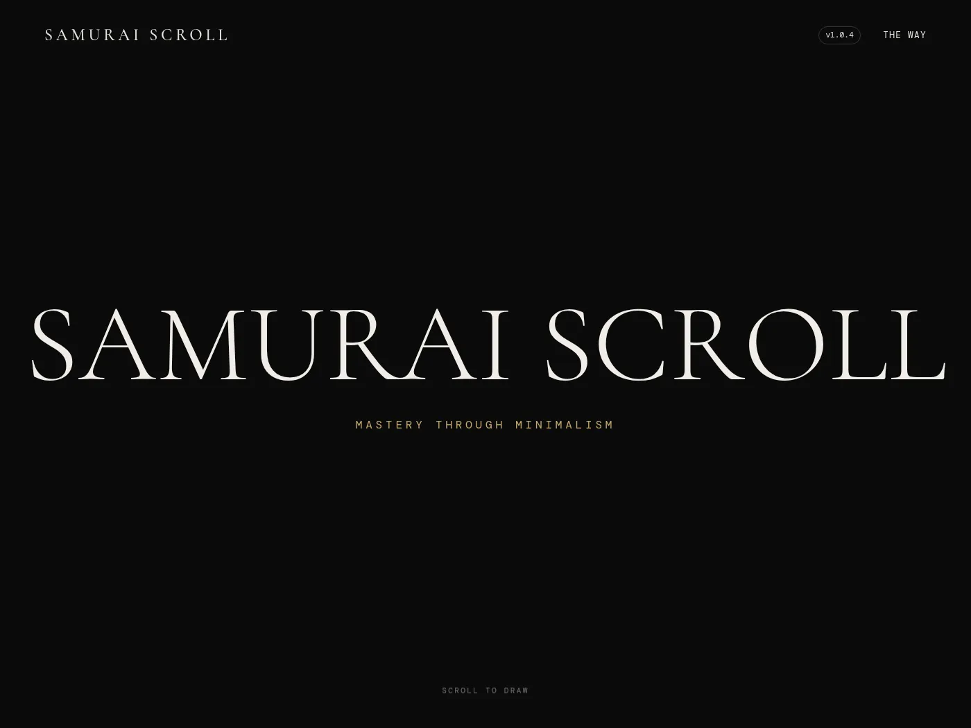 Samurai Scroll Landing
