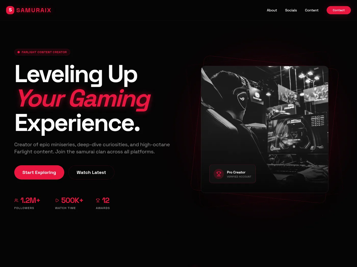 SamuraiXGamer Pro Web
