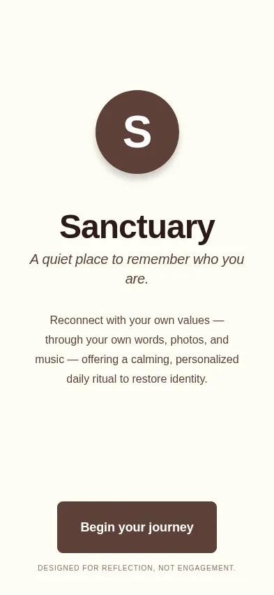 Sanctuary Wellness App