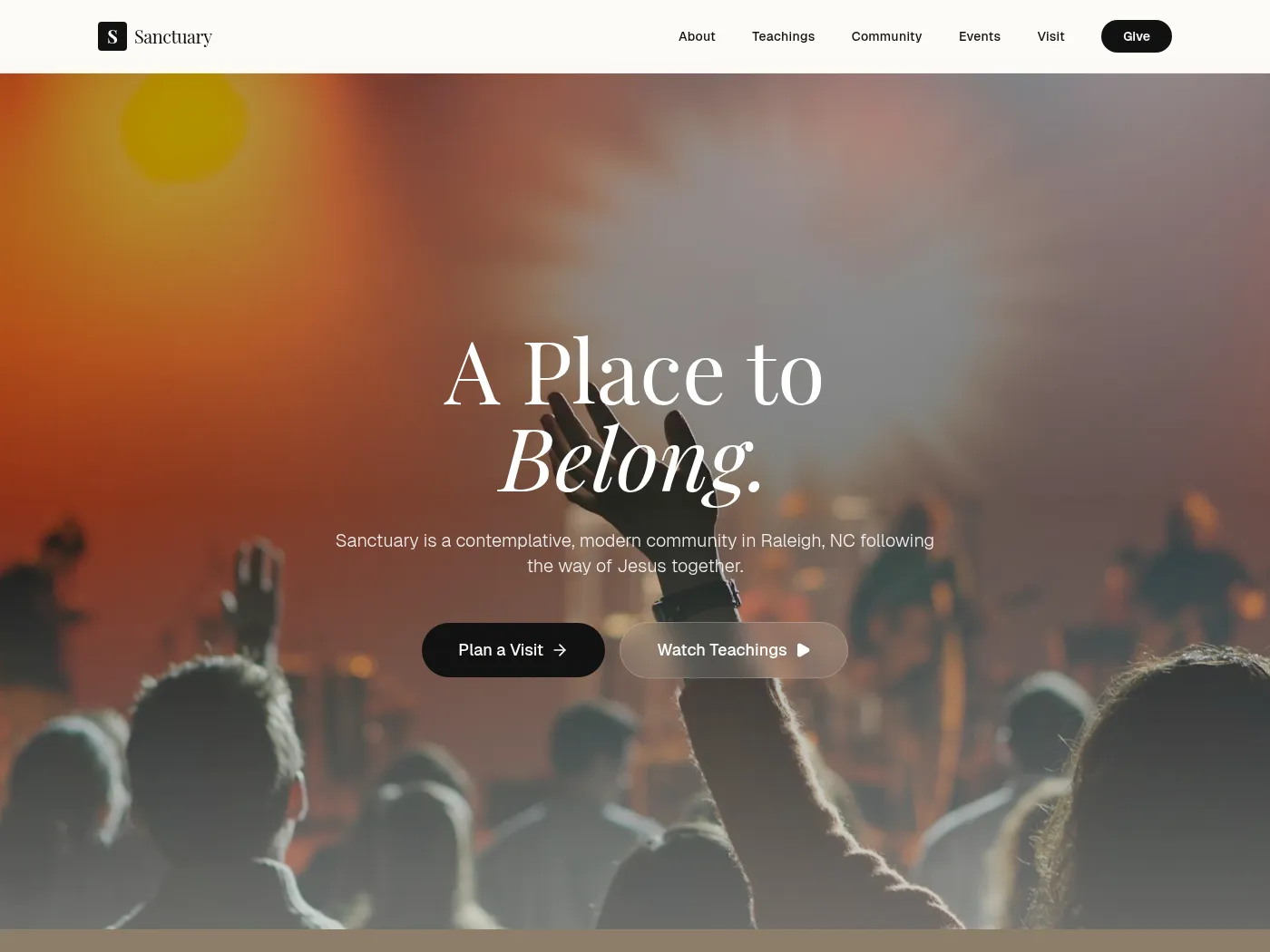 Sanctuary Web Experience