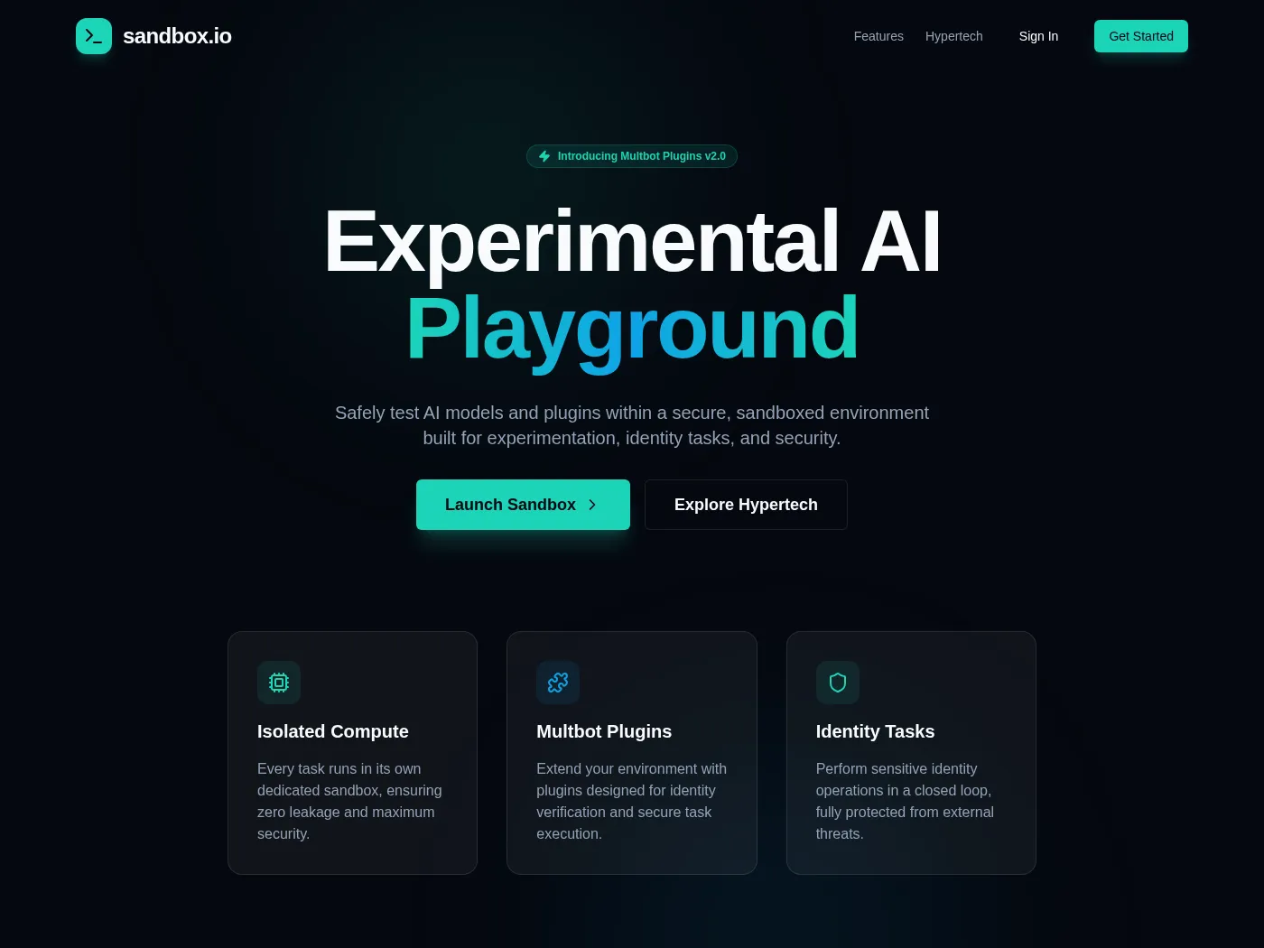 Sandbox.io AI Playground