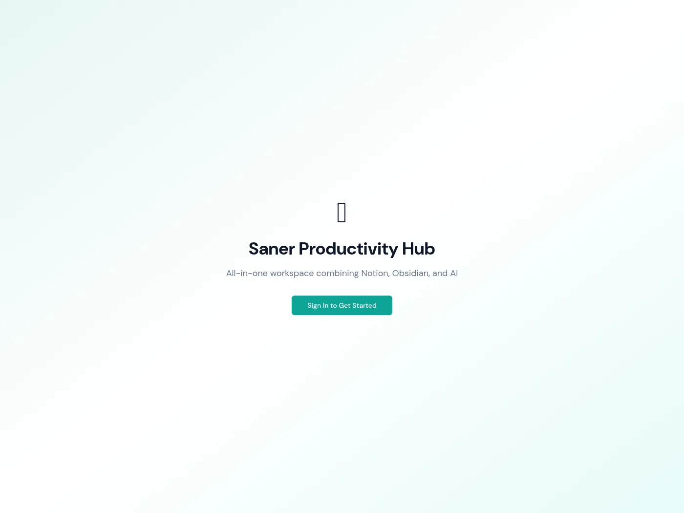 Saner Productivity Hub