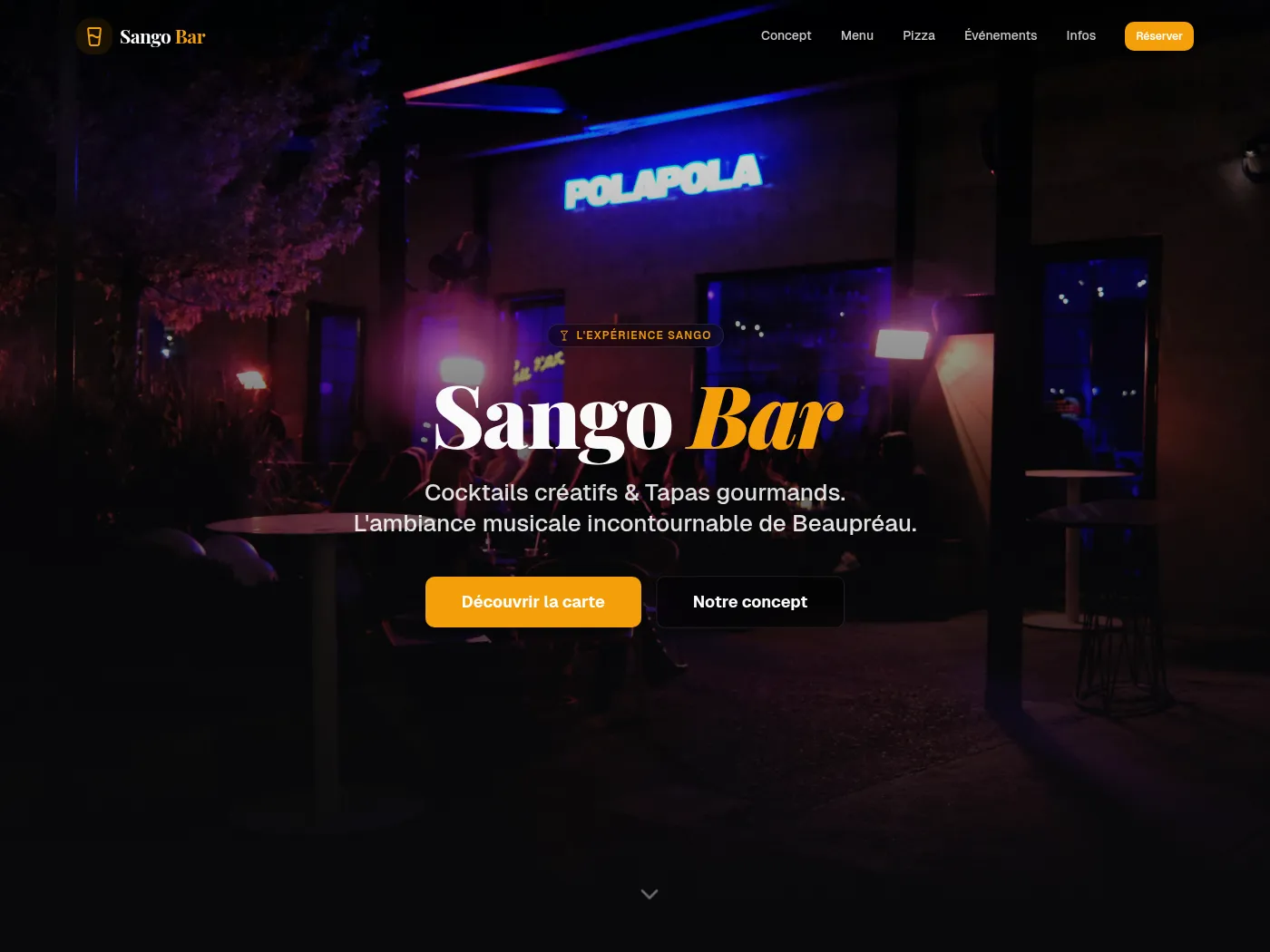 Sango Bar Website