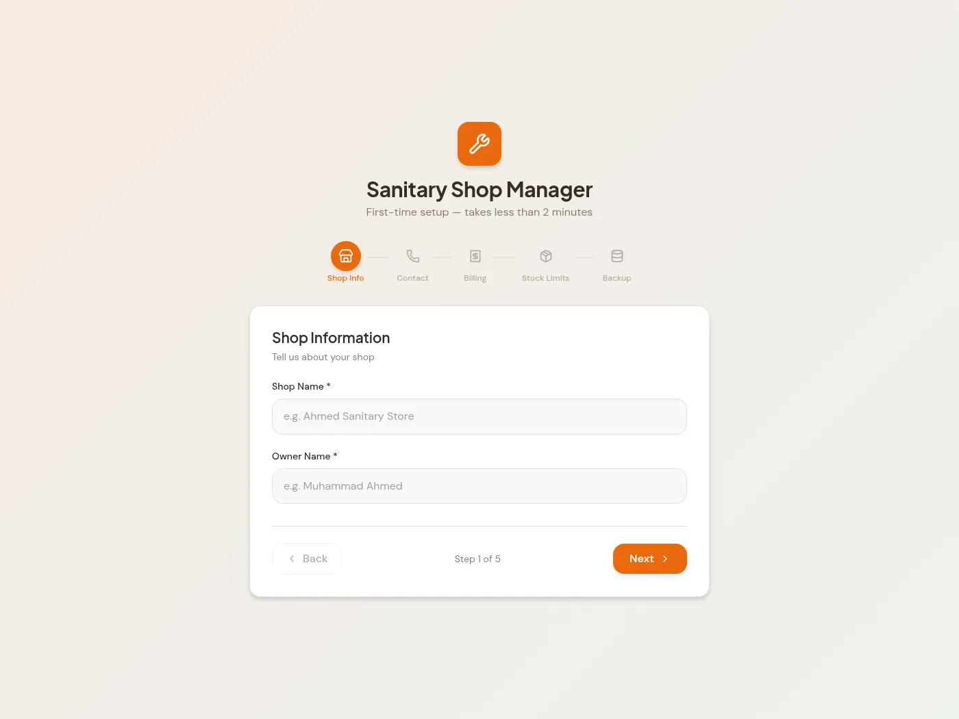Sanitary Shop Manager