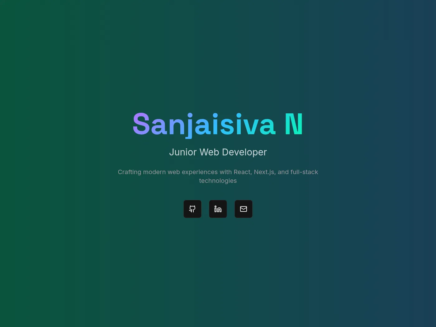 Sanjaisiva Portfolio Site
