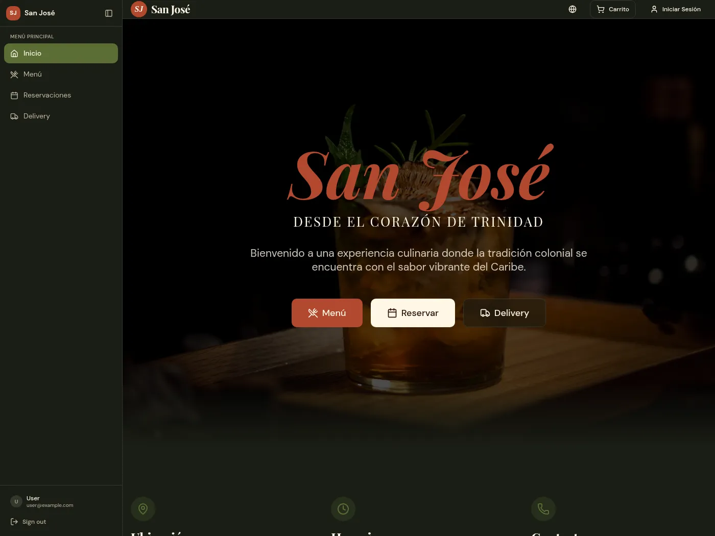 San José Restaurant Web