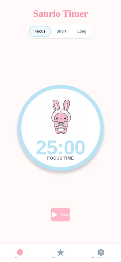 Sanrio Pomodoro Timer