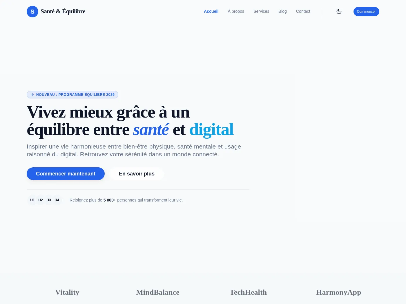 Santé & Équilibre Web