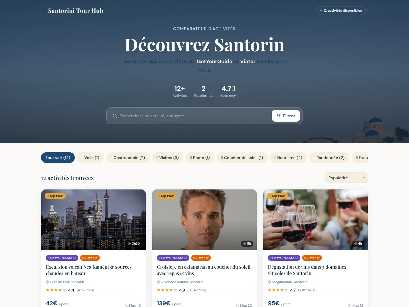 Santorini Tour Hub
