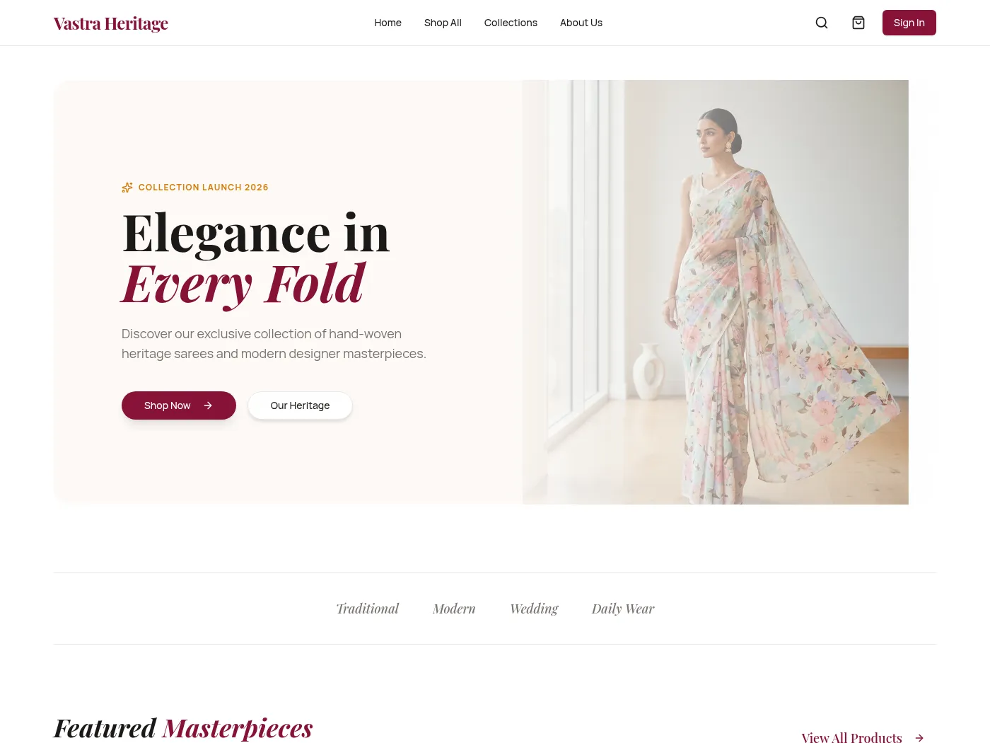 Saree Storefront