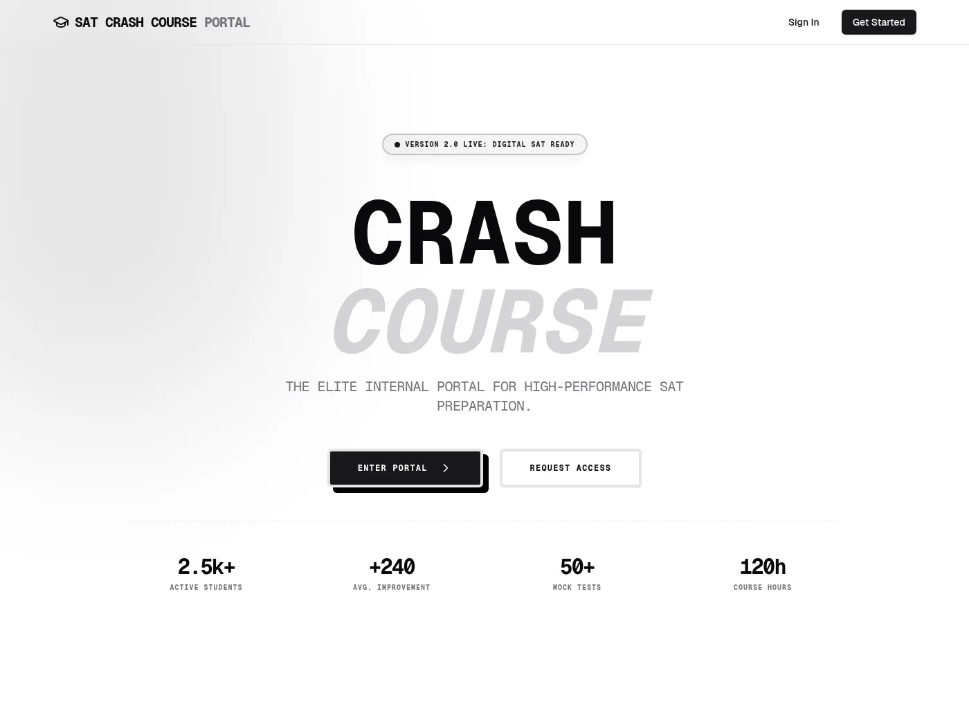 SAT Crash Course Portal