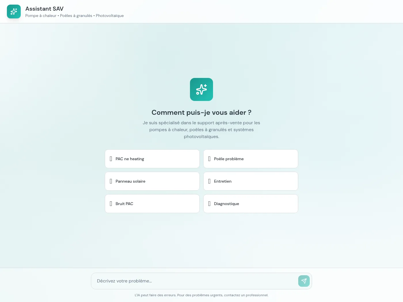 SAV AI Assistant