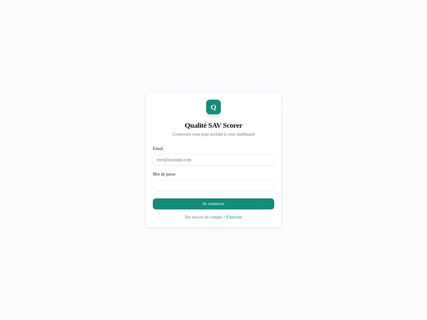 Qualité SAV Call Scorer