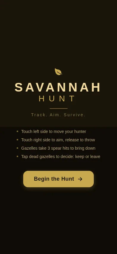 Savannah Hunt Simulator