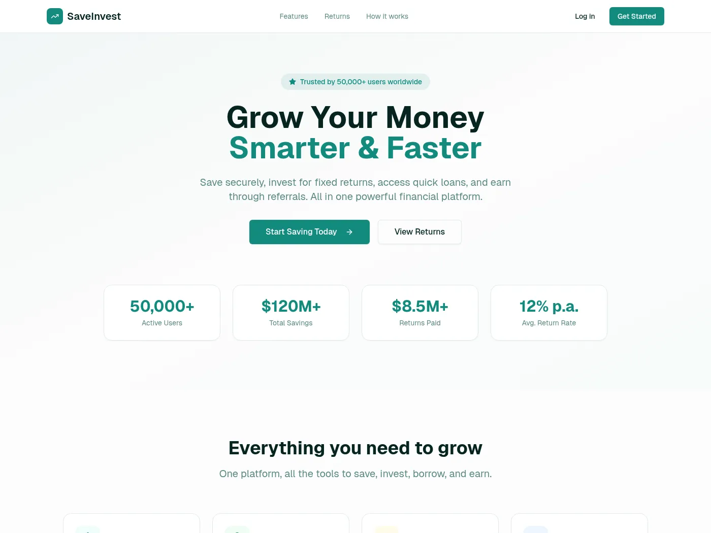 SaveInvest Platform