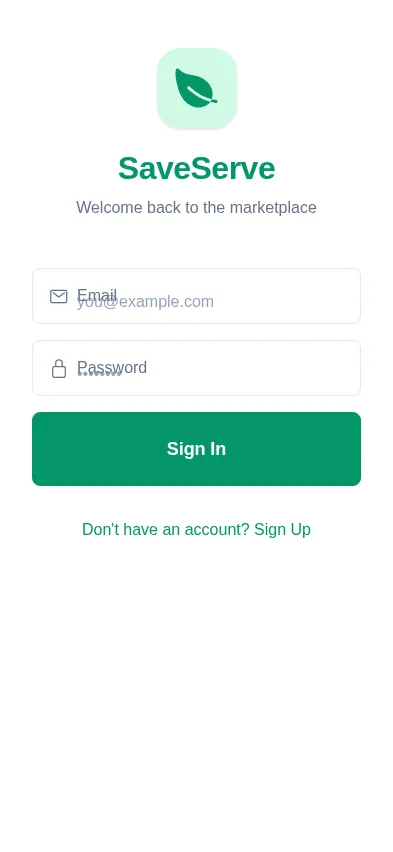 SaveServe Marketplace