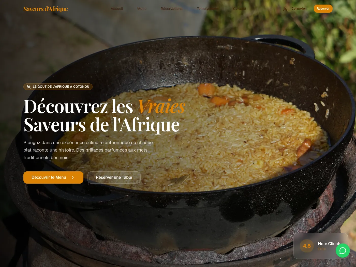 Saveurs d'Afrique Site