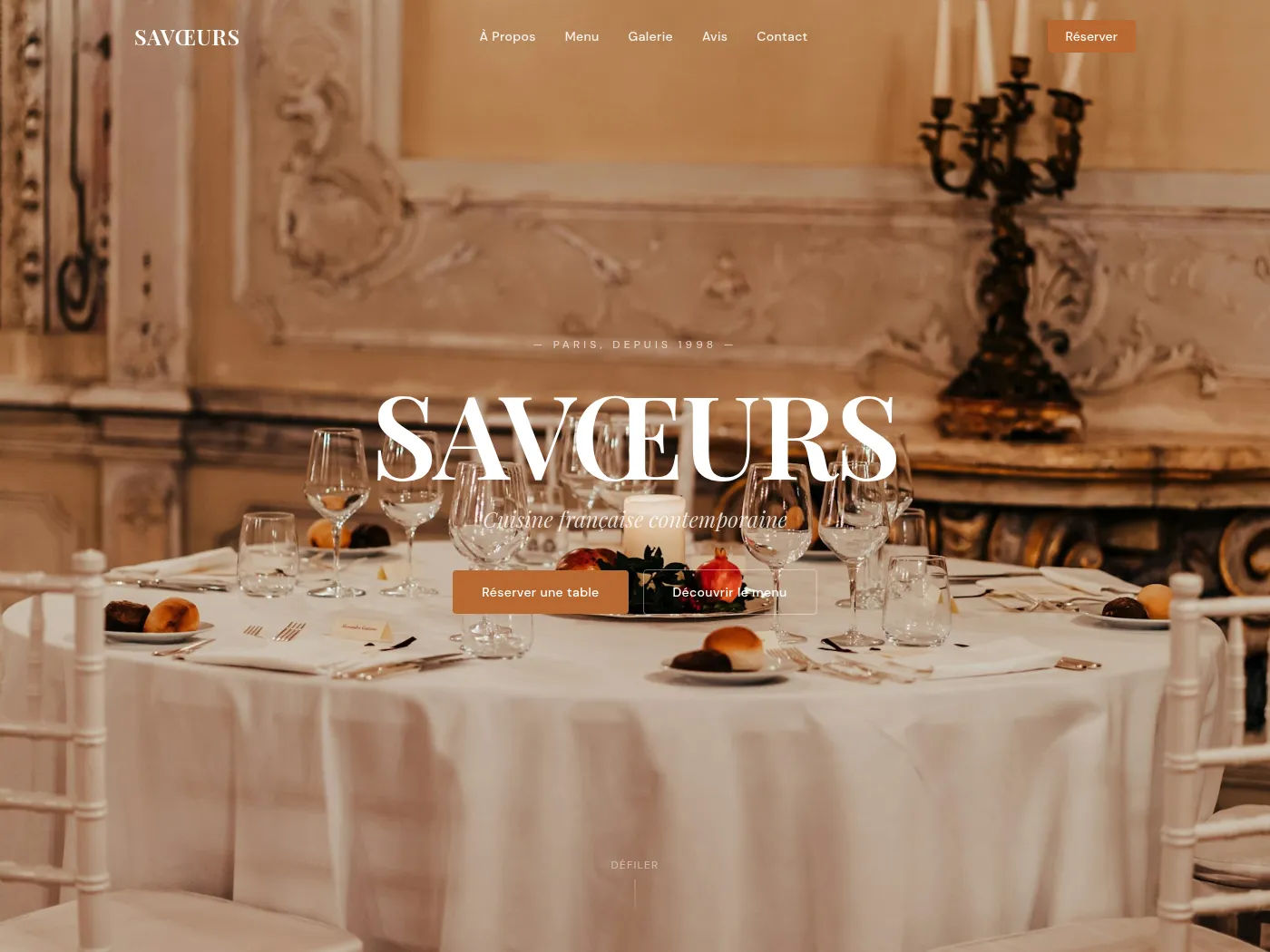 Savœurs Restaurant Site