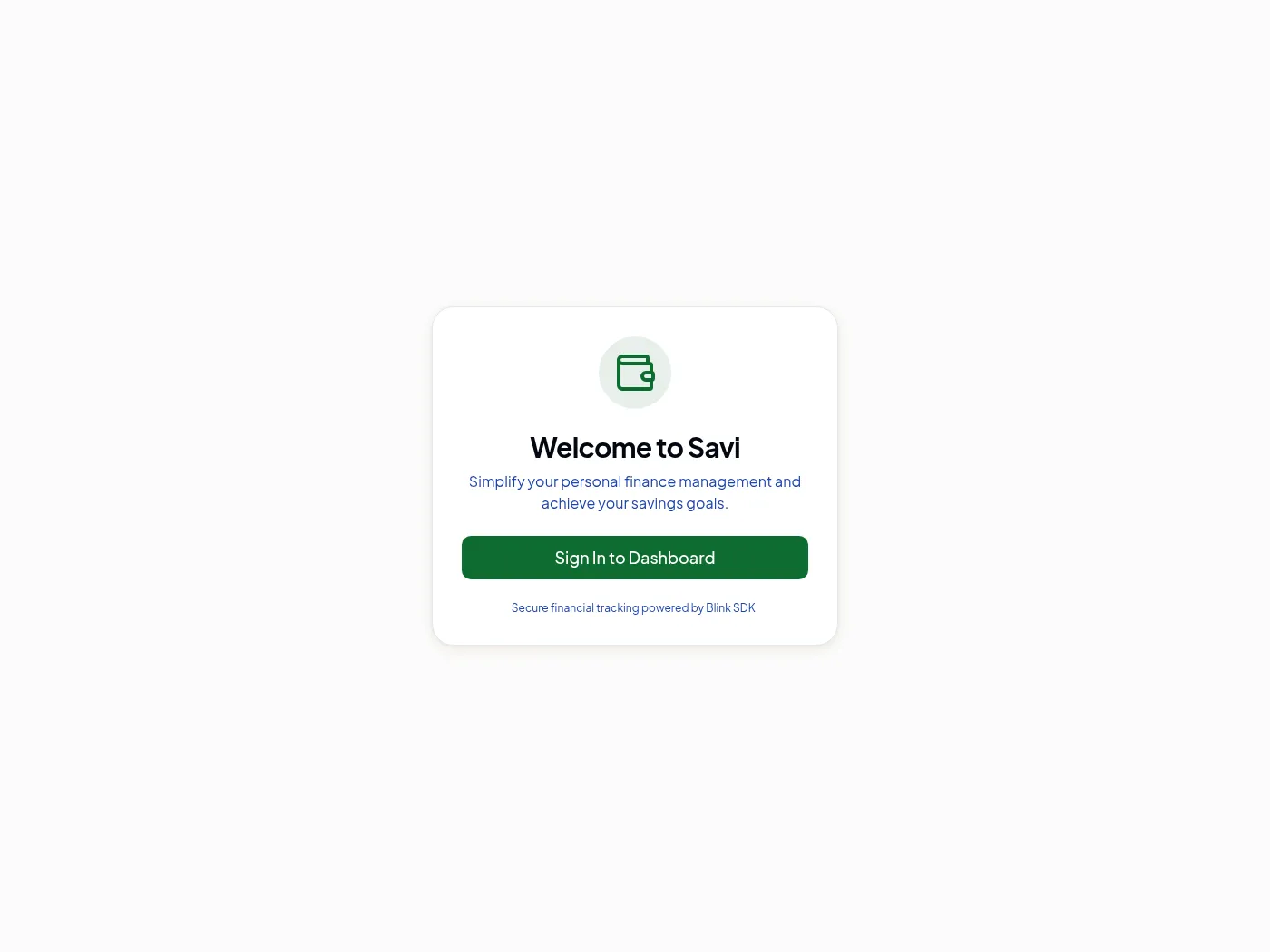 Savi Budget Tracker