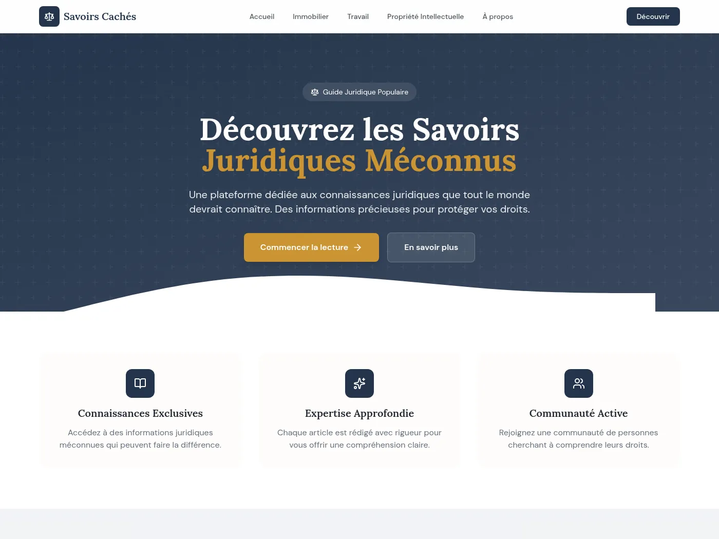 Savoirs Cachés Web