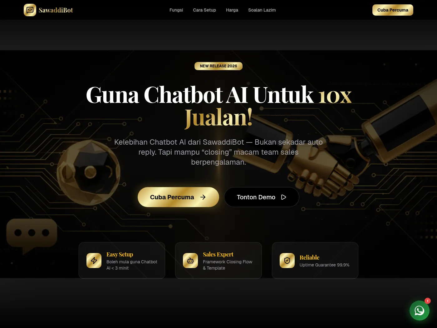SawaddiBot Landing Page