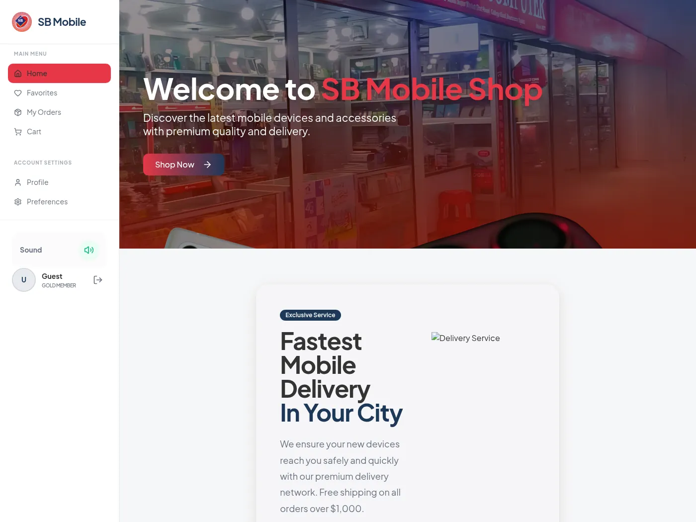 SB Mobile Shop Revamp