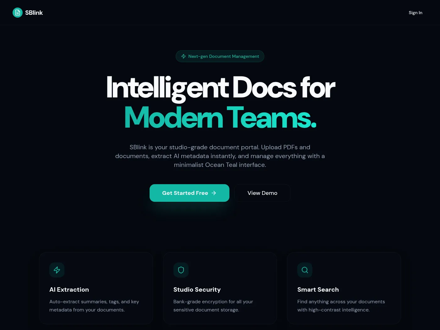 SBlink Docs Portal