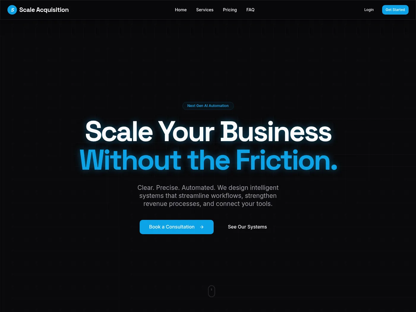 Scale Acquisition 3D Site