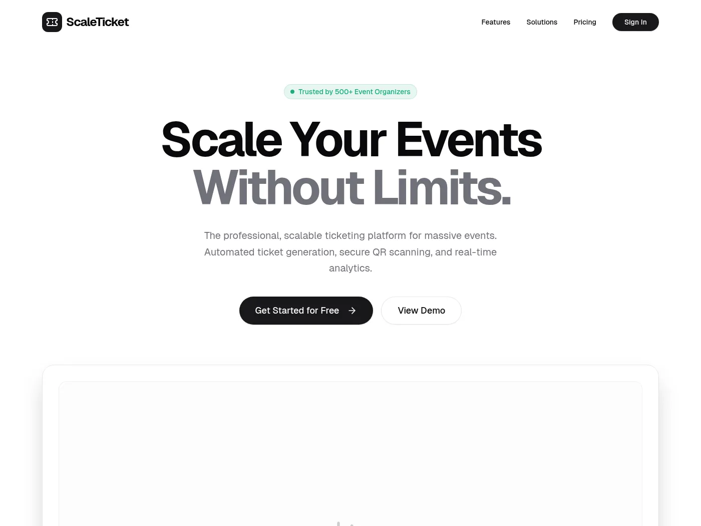 ScaleTicket Platform