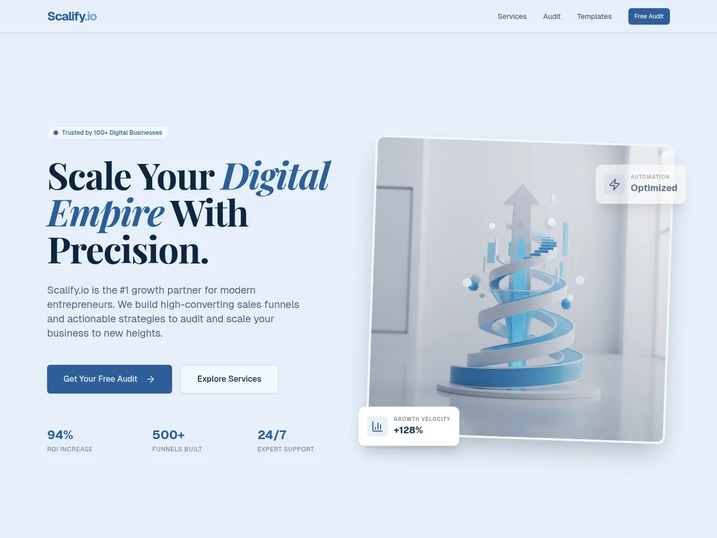 Scalify.io Lead Generation Page