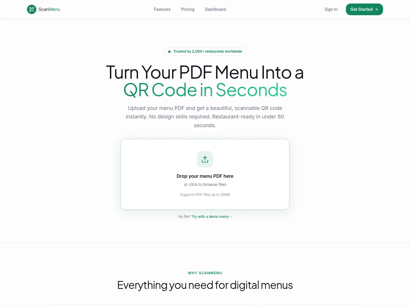 ScanMenu QR Platform