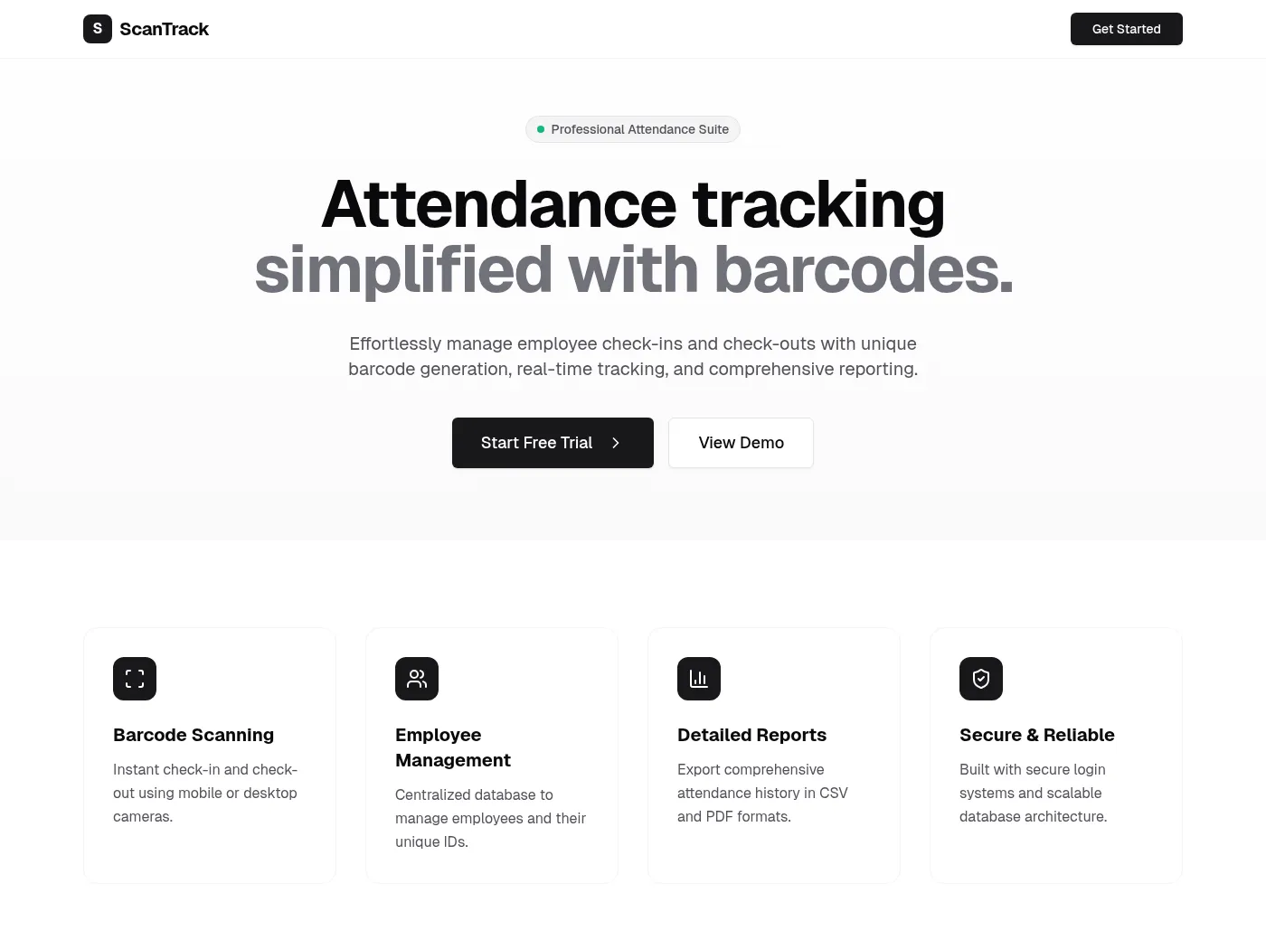 ScanTrack Attendance Suite