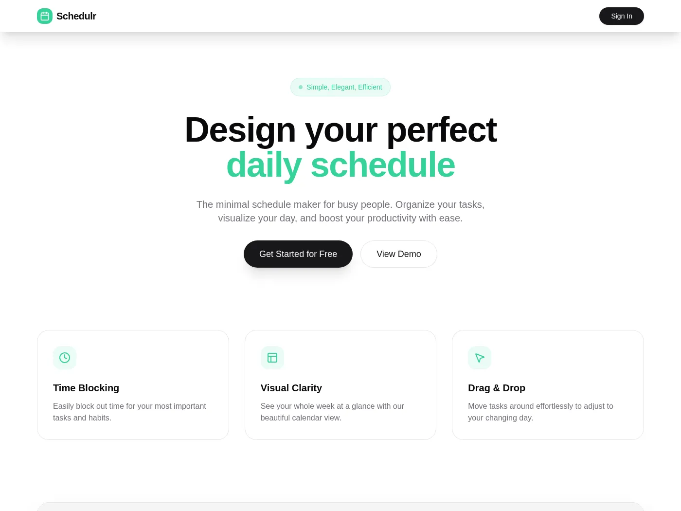 Schedule Maker Web Template