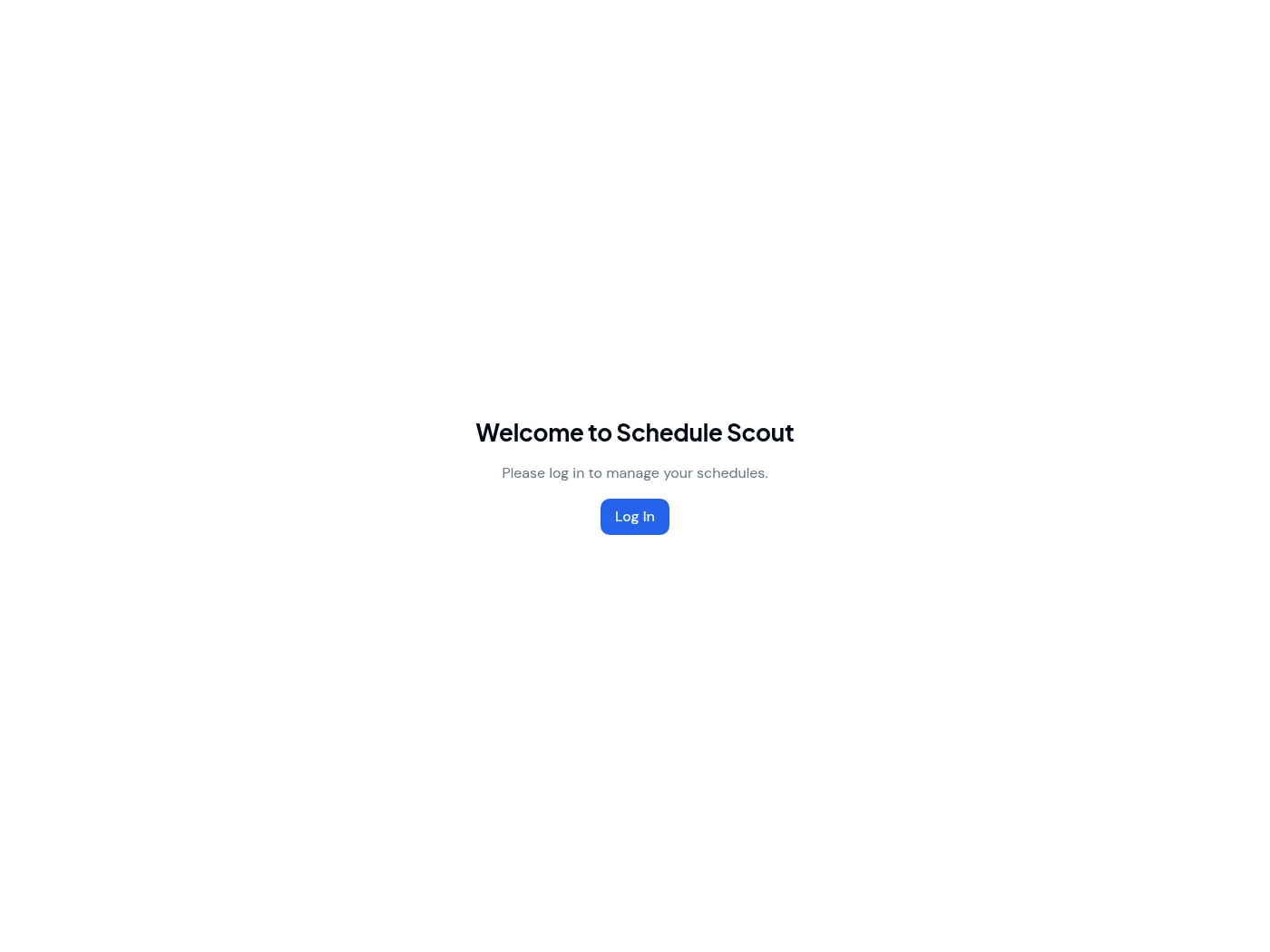 Schedule Scout
