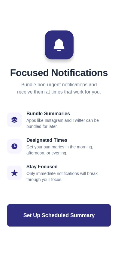 Scheduled Summary Notifications