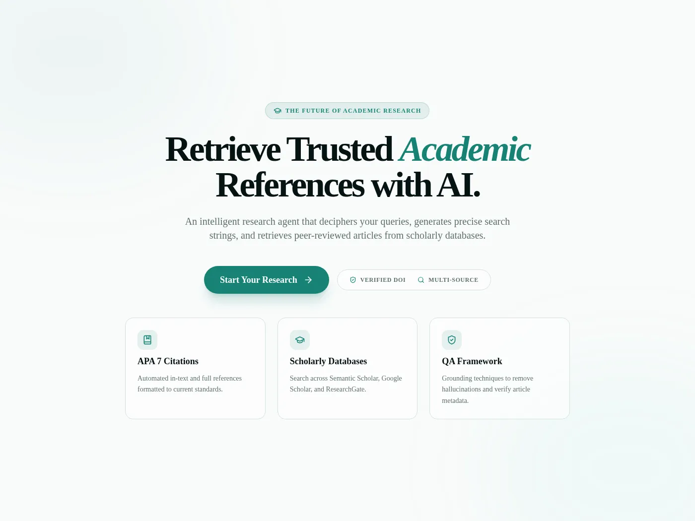 Scholar AI Reference Agent