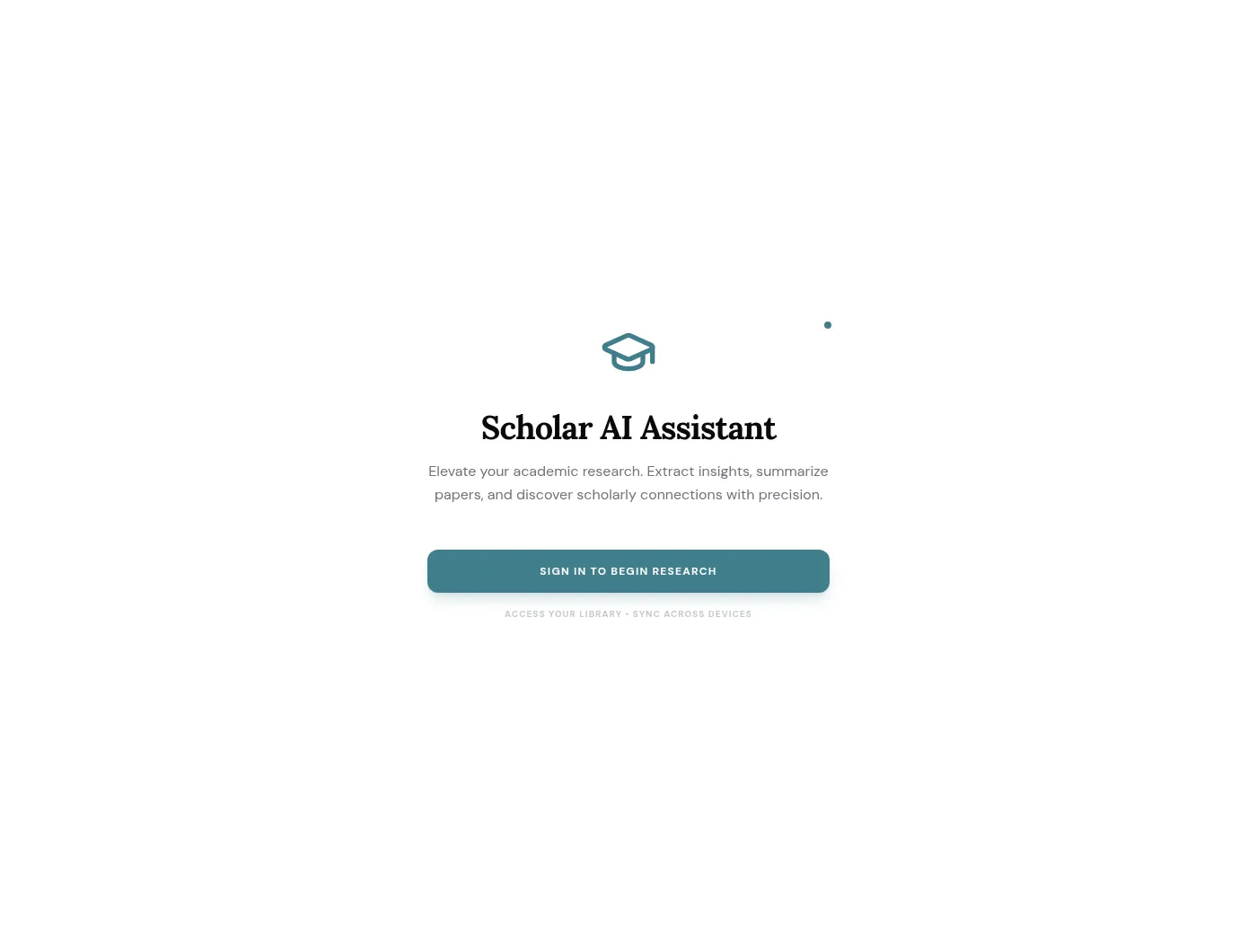 Scholar AI Assistant